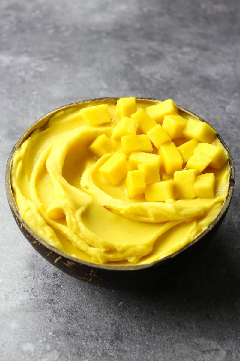 Thick Mango Smoothie Bowl (No Banana)